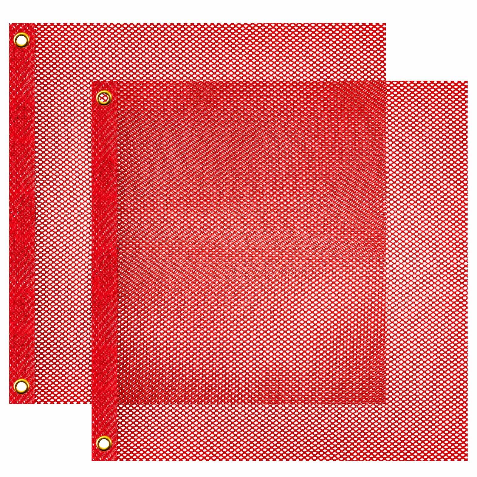 Buy 2 Pieces 24 x 24 Inches Red Safety s with Grommets Mesh Load Safety ...