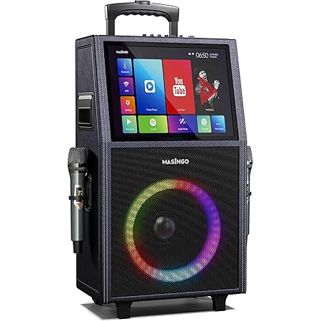 Amazon.com: Professional Karaoke Machine with Lyrics Display Screen + 2 ...