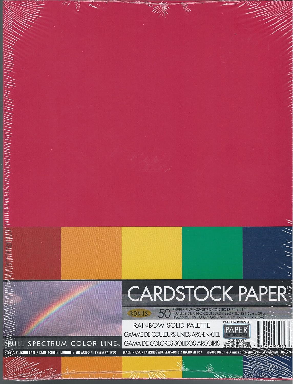 Amazon.com : FULL SPECTRUM COLOR LINE CARDSTOCK PAPER 50 SHEETS TOTAL ...