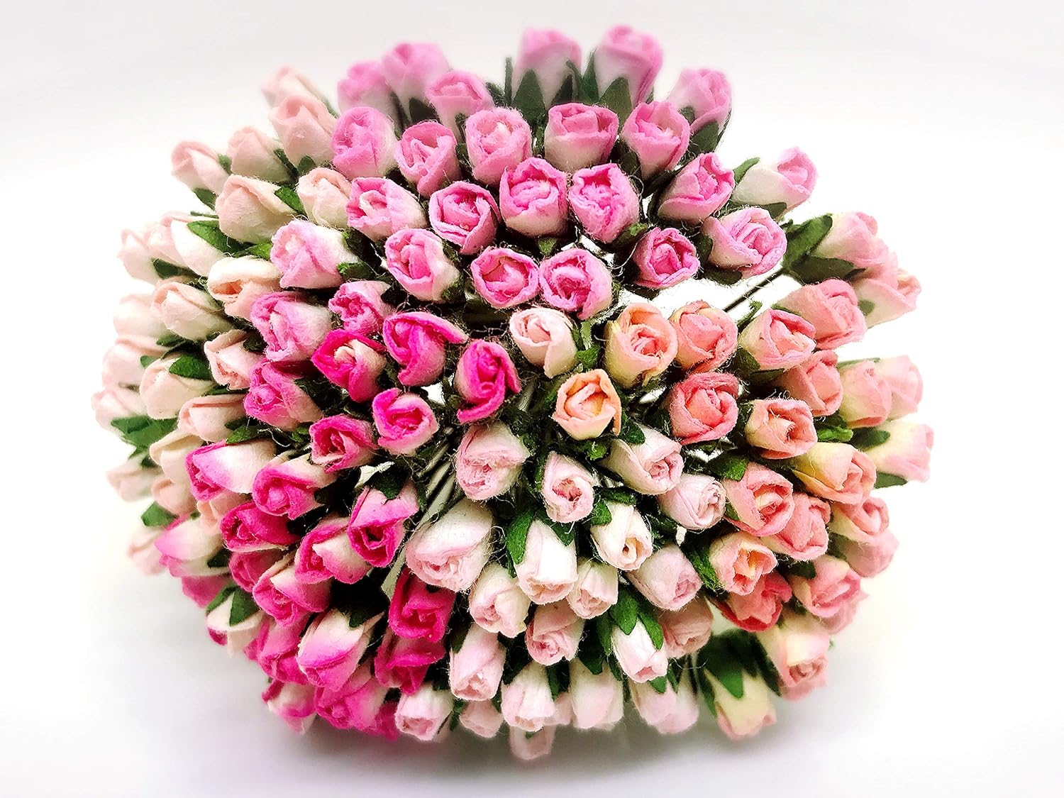 Amazon.com: PLF Set of 100 Tiny Rose Buds Mulberry Paper Flower Mixed ...