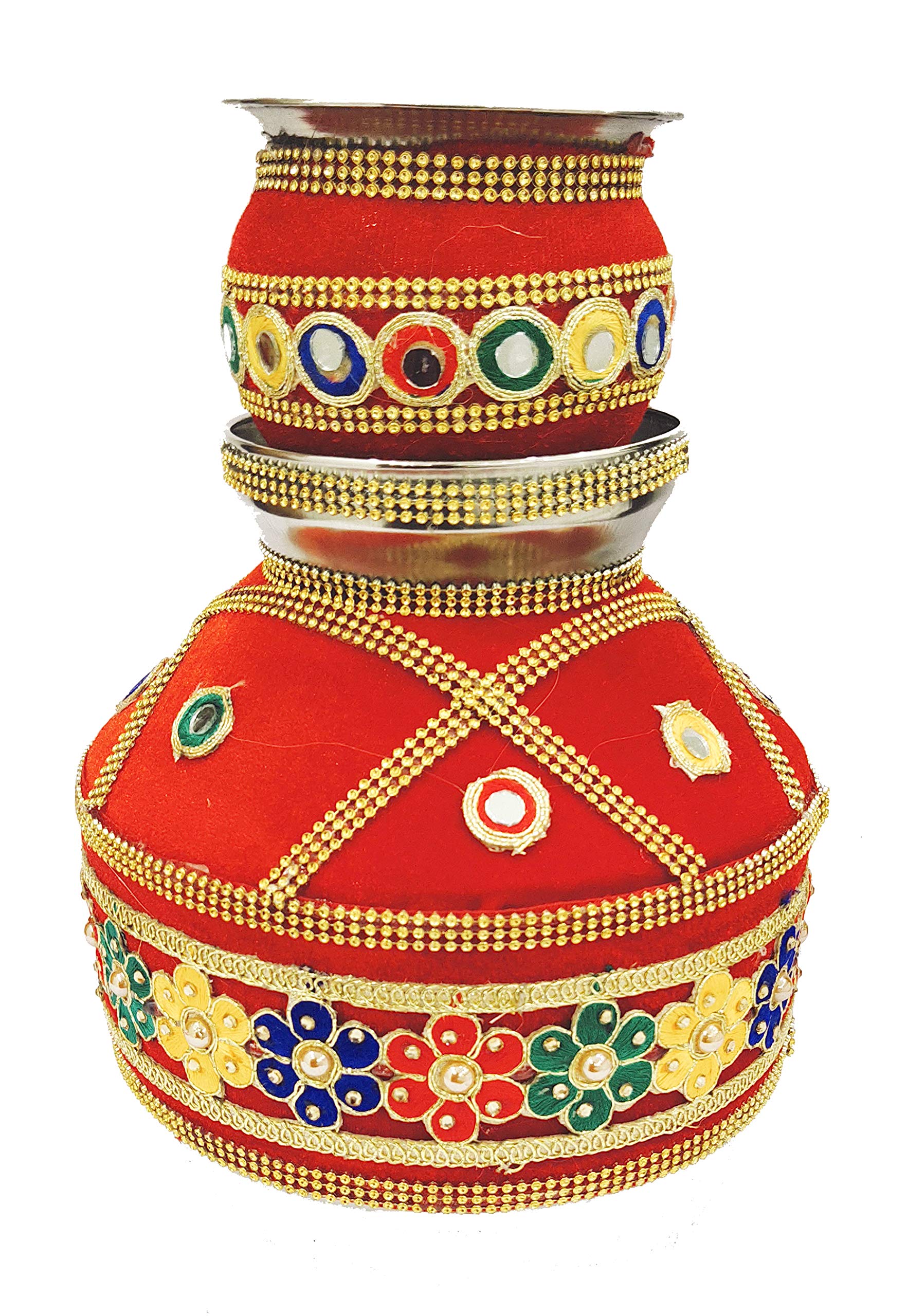 Buy Radhna Indian Lota Kalash in Multi Floral/Decorative Lota Kalash ...