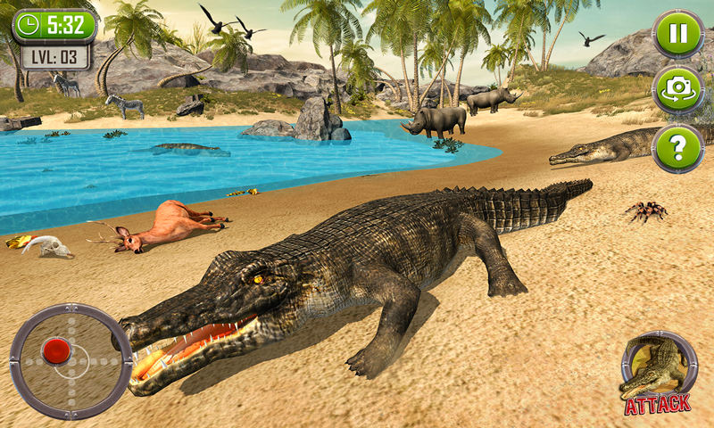 Wildlife Hungry Survival Animal Attack Crocodile Games-Amazonアプリストアのアプリ