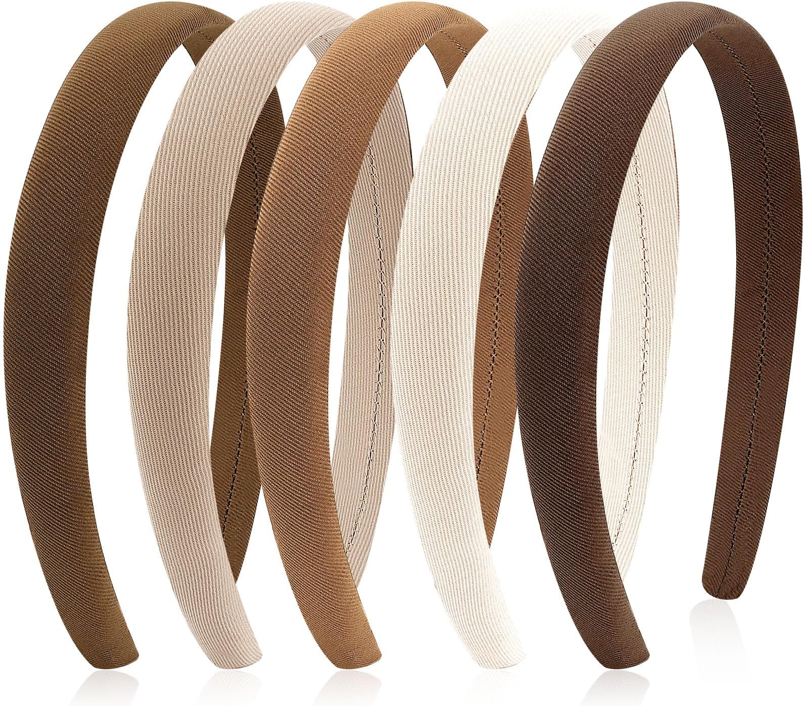 Amazon.com : KICOSY Padded Headband for Women Brown Headband Soft Thin ...