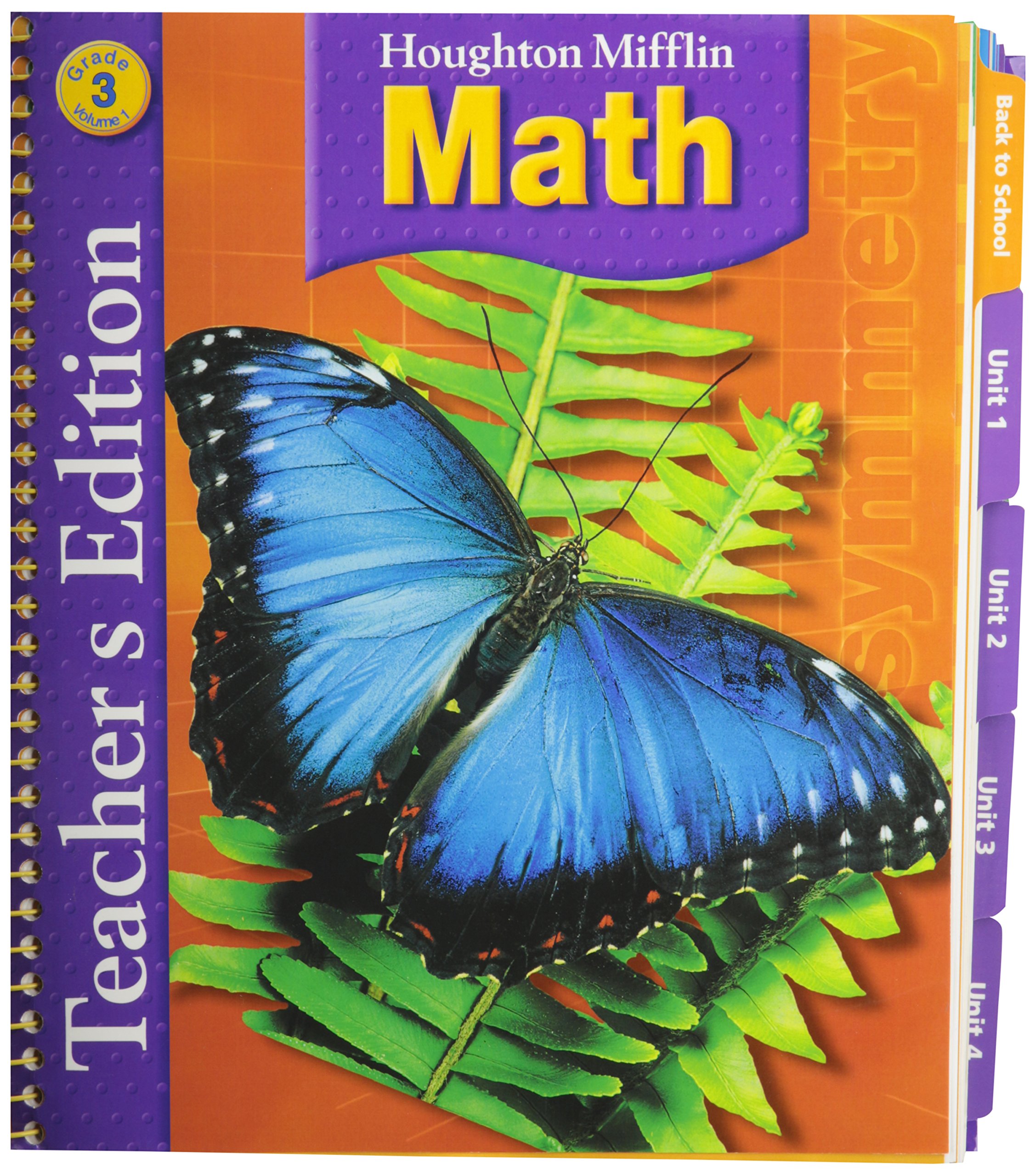 Amazon.com: Houghton Mifflin Math, Grade 3, Vol. 1, Teacher Edition ...