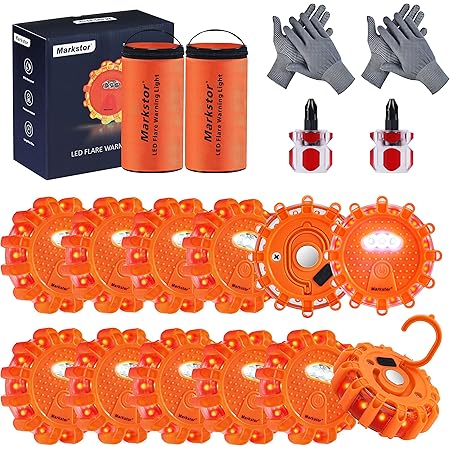 Amazon.com: USB Rechargeable LED Road Flares Emergency Lights-Roadside ...