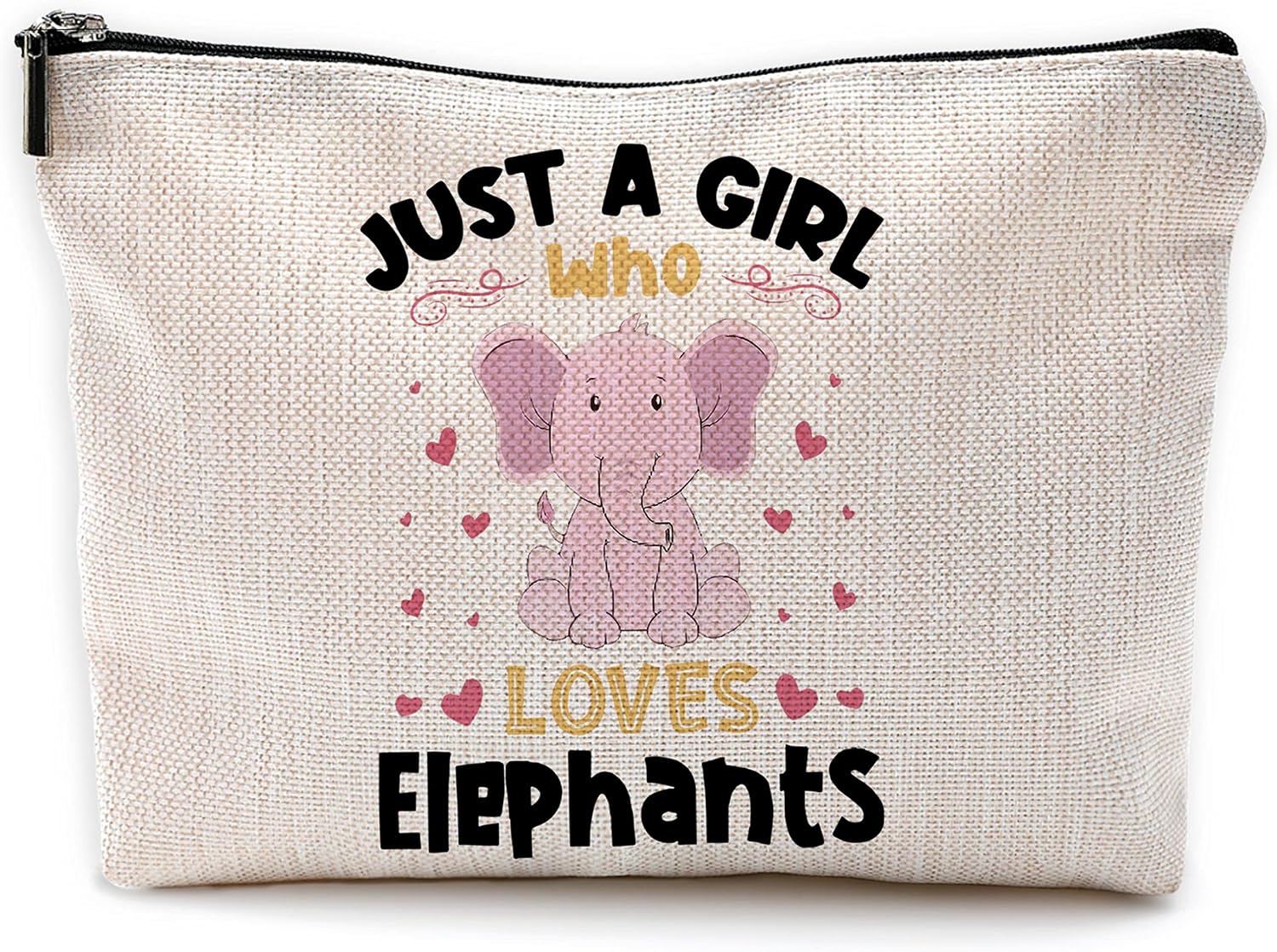 Amazon.com: NEGIGA Just a Girl Who Loves Elephants Makeup Bag Travel ...