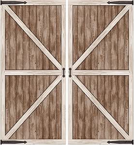 Amazon.com: Beistle 7' x 6' Cardboard Rustic Barn Door Photo Prop ...