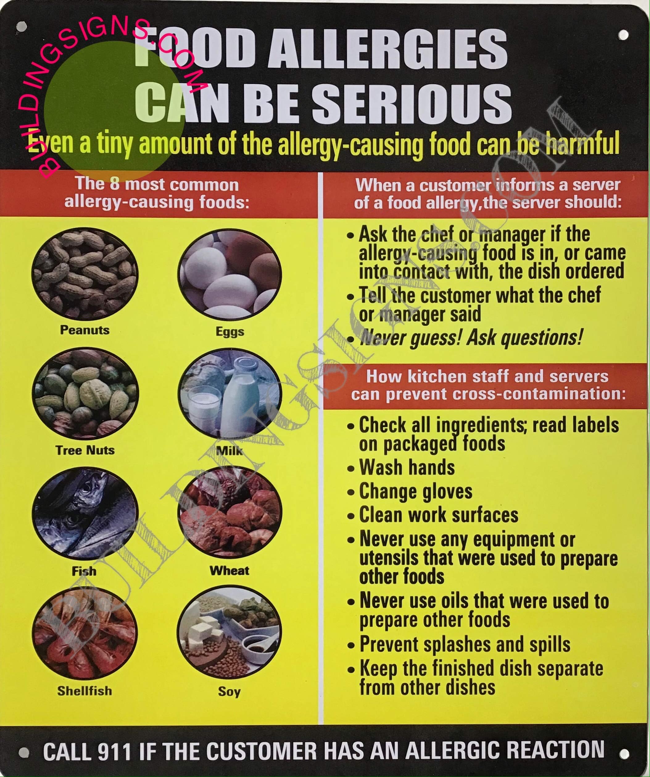 Food Allergy Notice Warning May Contain Milk, Eggs, Wheat, Soybean ...