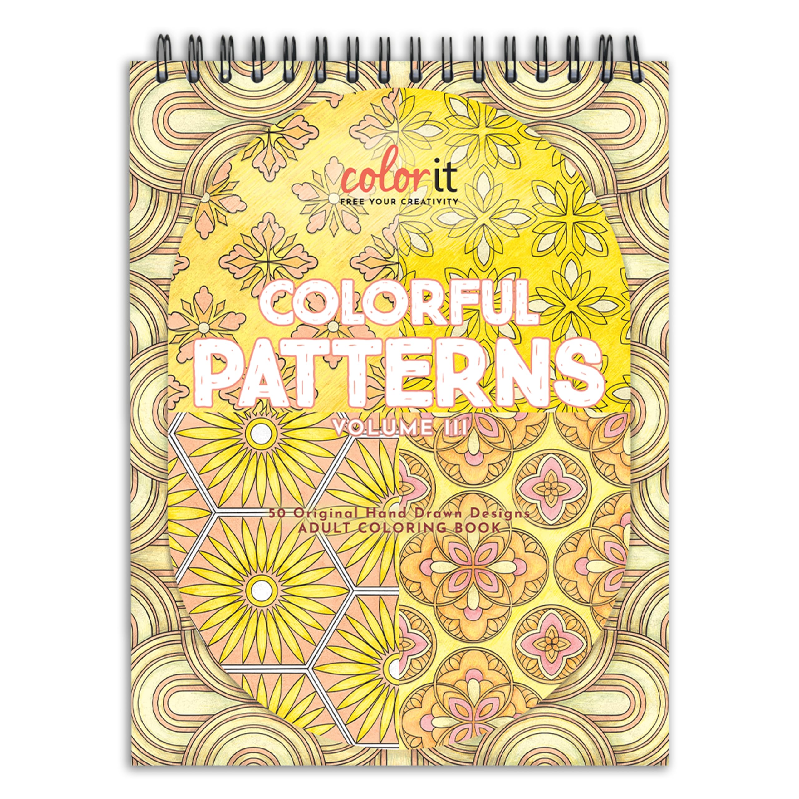 Snapklik.com : ColorIt Colorful Patterns, Volume III Spiral Bound Adult ...