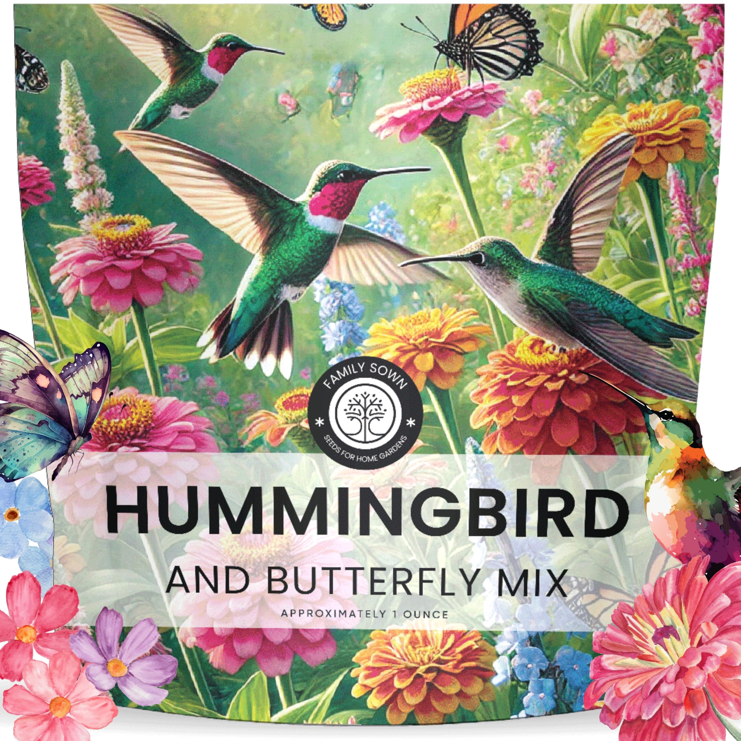 Amazon.com: Hummingbird Butterfly Mix - Large 1 Ounce Packet - 7,500 ...