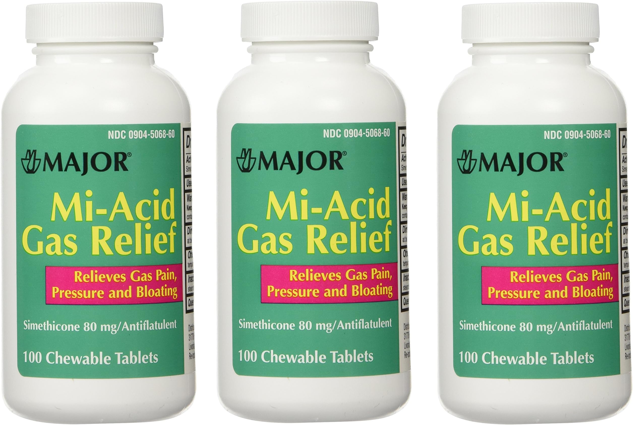 Amazon.com: Major Simethicone Gas Relief 80 mg - Anti Flatulence ...