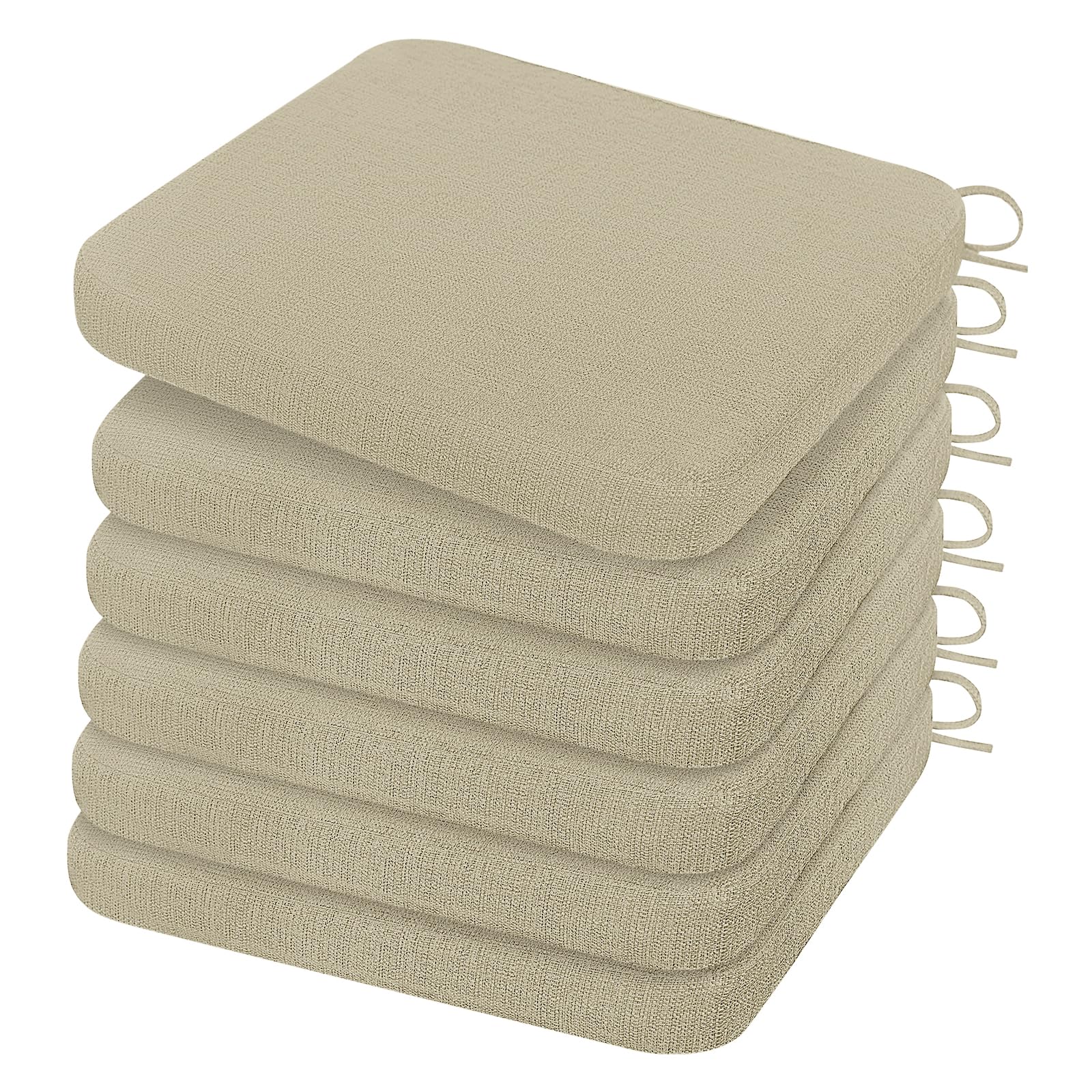 Amazon.com: HARBOREST Square Chair Cushions for Dining Chairs Set of 6 ...