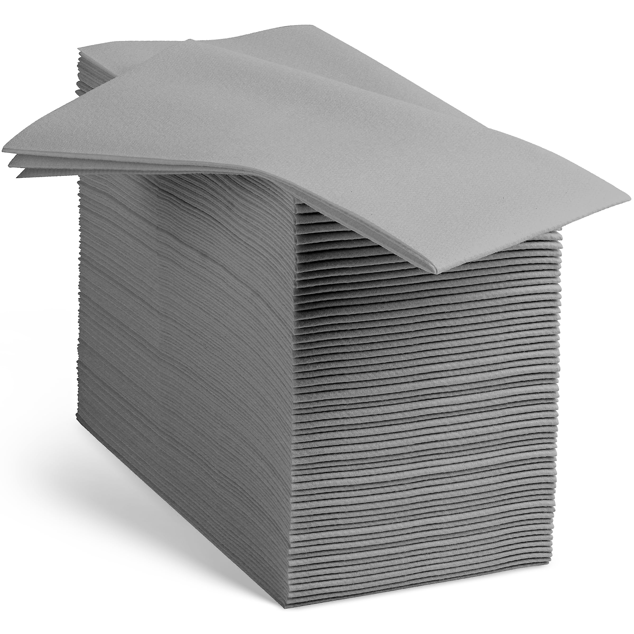 Amazon.com: Linen-Feel Grey Paper Napkins - Decorative Cloth-Like ...