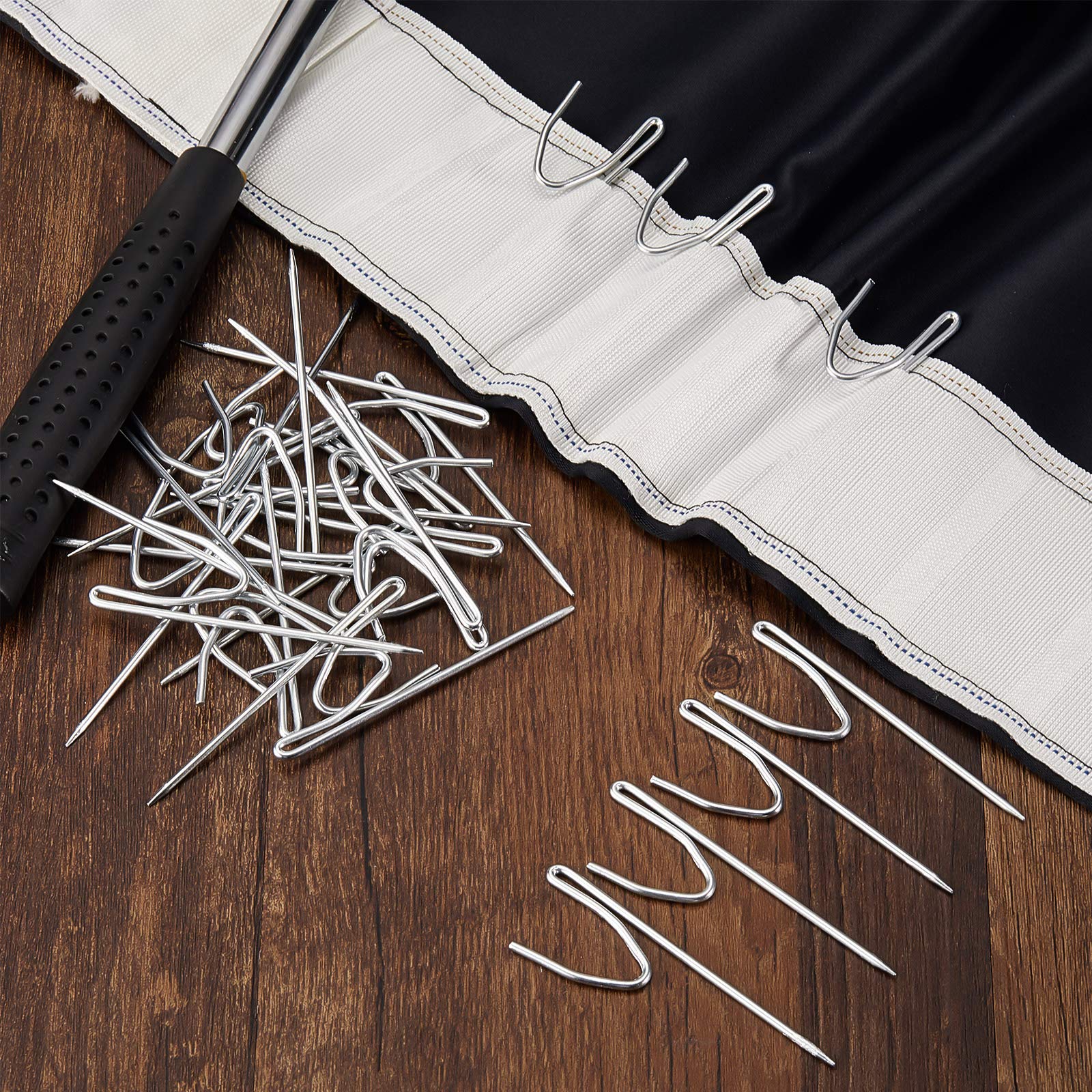 Snapklik.com : Jetec Drapery Pins Hook Metal Curtain Hooks Long 7 Cm By ...