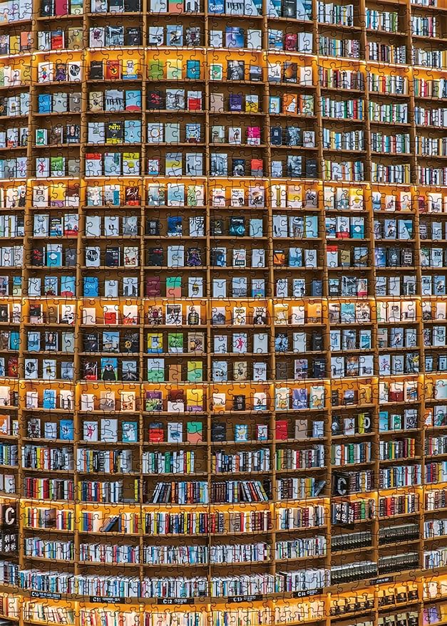 Amazon.com: Bookshelf Library Puzzle 1000 Pieces for Adults, Difficult ...