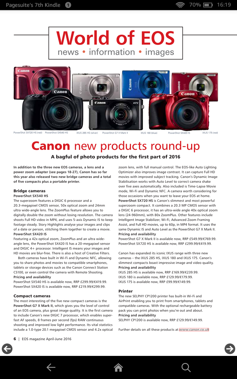 EOS magazine(Kindle Tablet Edition) - App on Amazon Appstore