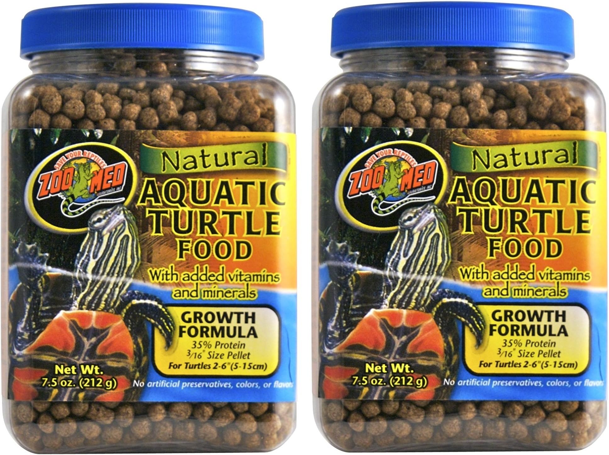 Amazon.com : Natural Aquatic Turtle Food With Growth Formula pack of 2 ...