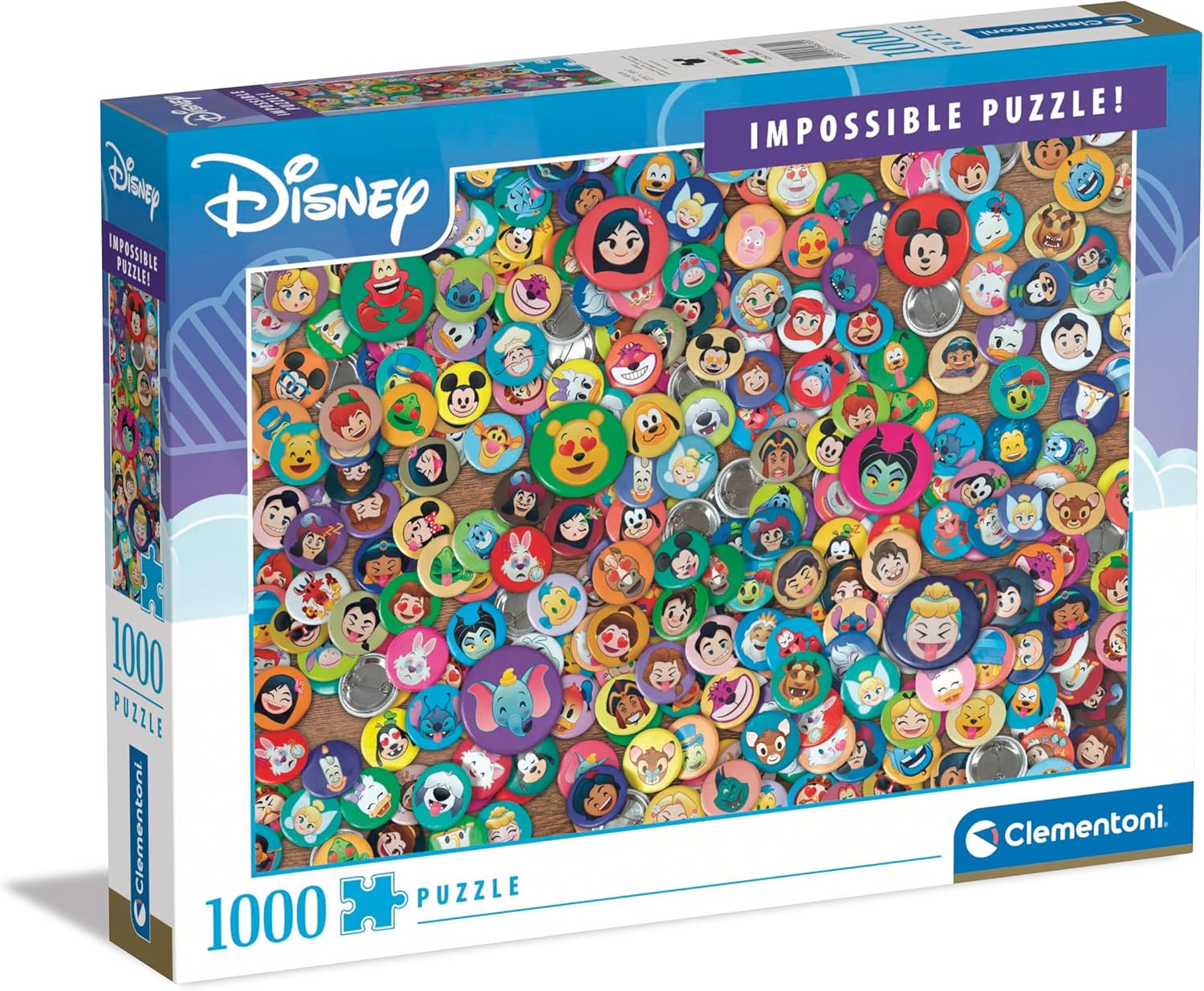Clementoni Jigsaw Puzzle Impossible Disney Classic 1000 Pieces - Puzzle ...