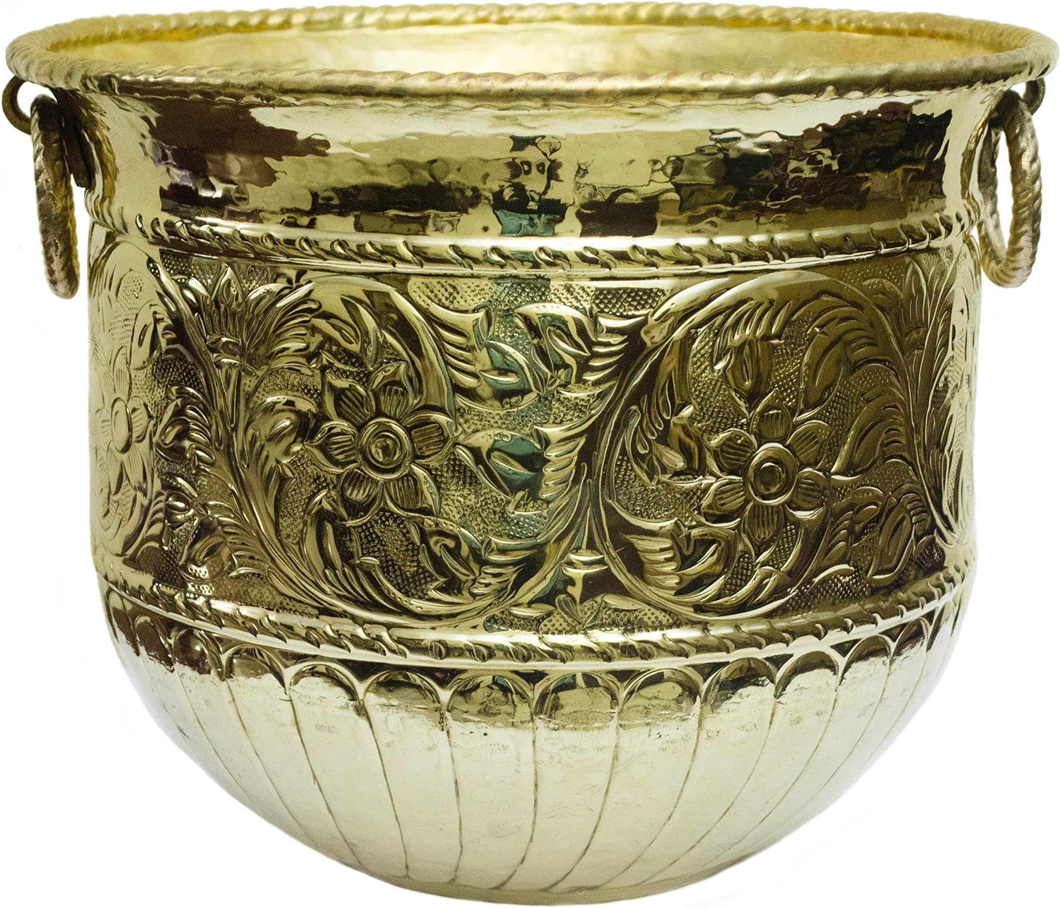 Amazon.com : Handcrafted Brass Planter Pot / Bass Planter / Brass Plant ...
