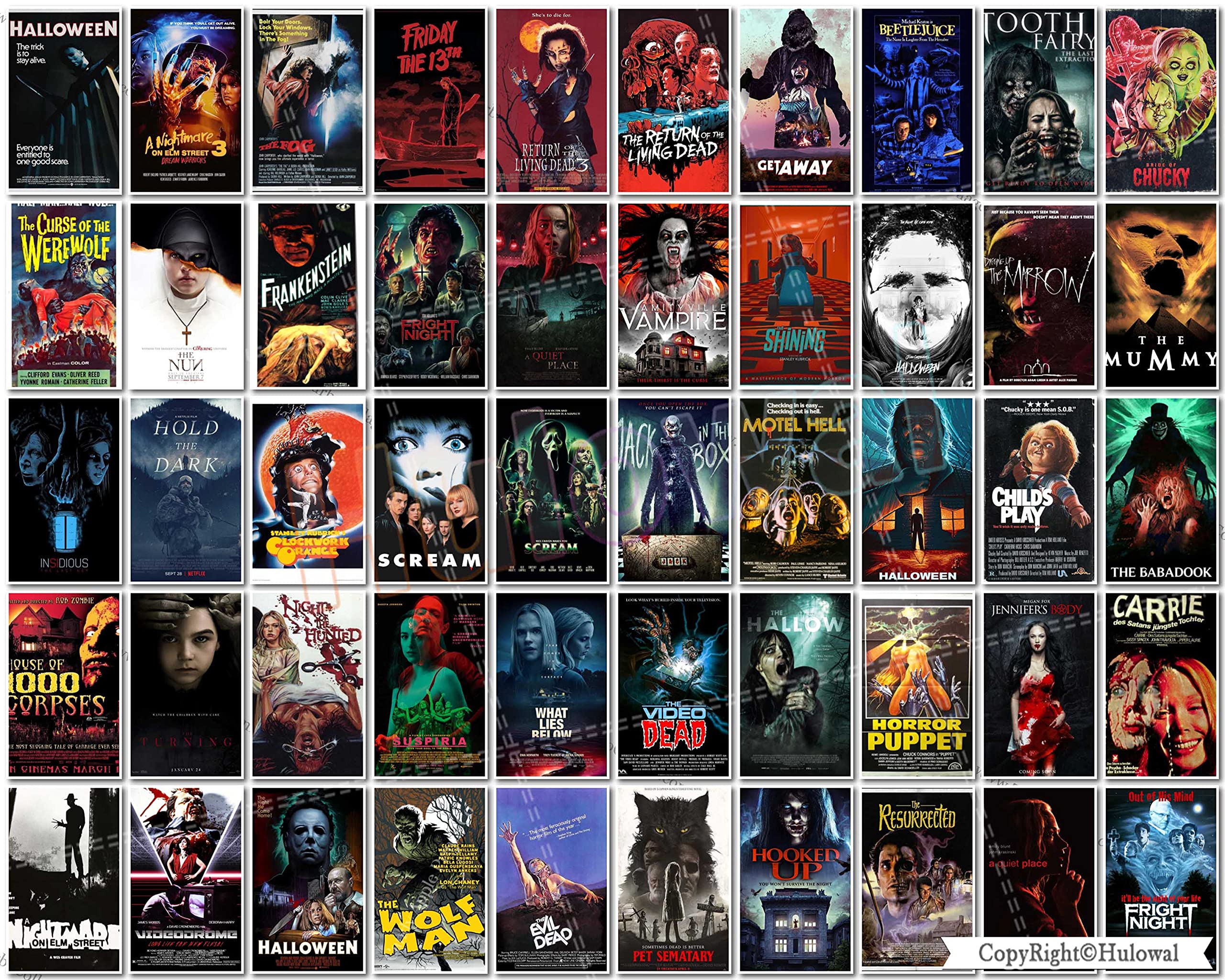 Horror Movie Aesthetic Picture Wall Collage Kit Weird Style Photo ...