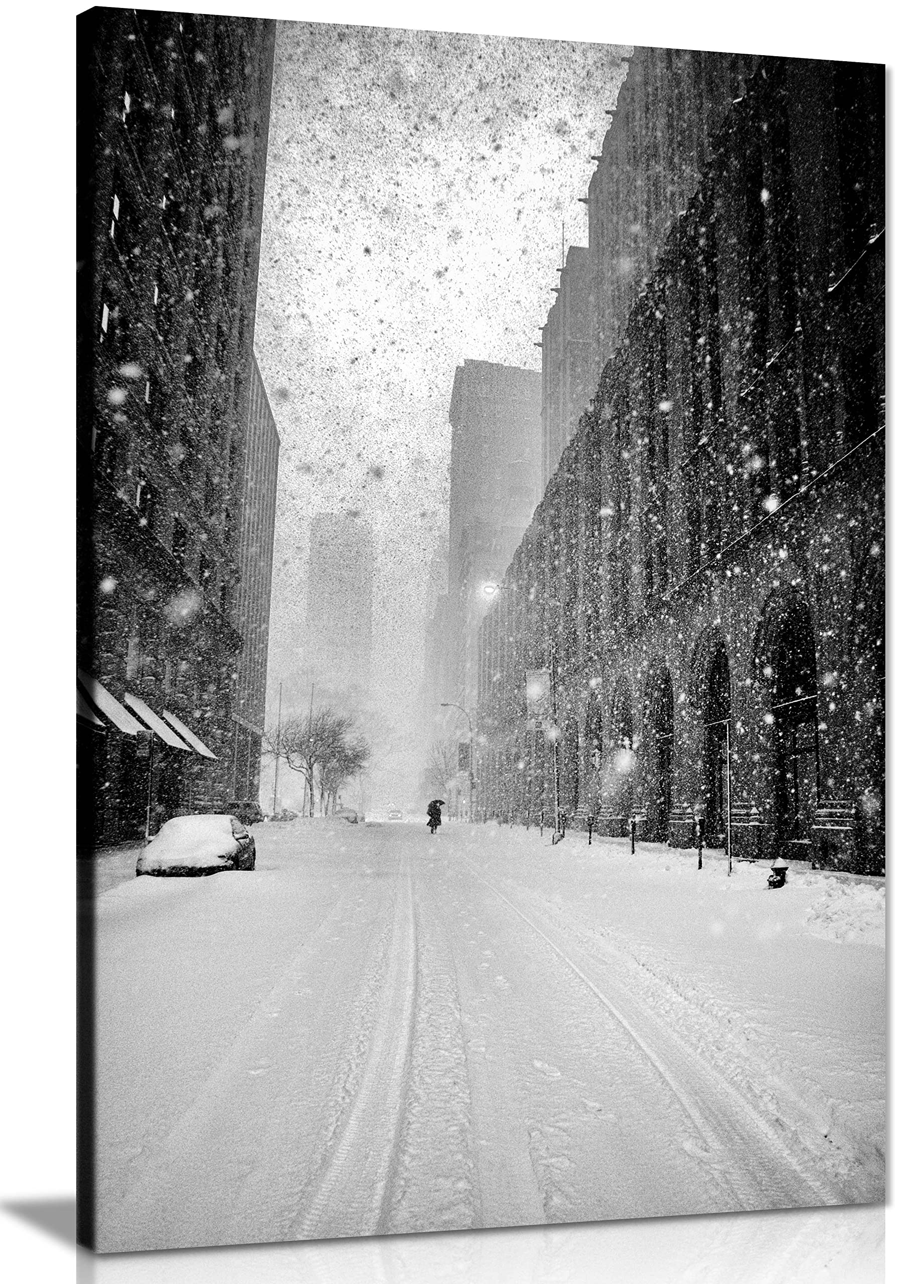 Black And White Photos Of Streets In The Snow 14,959 Black White City
