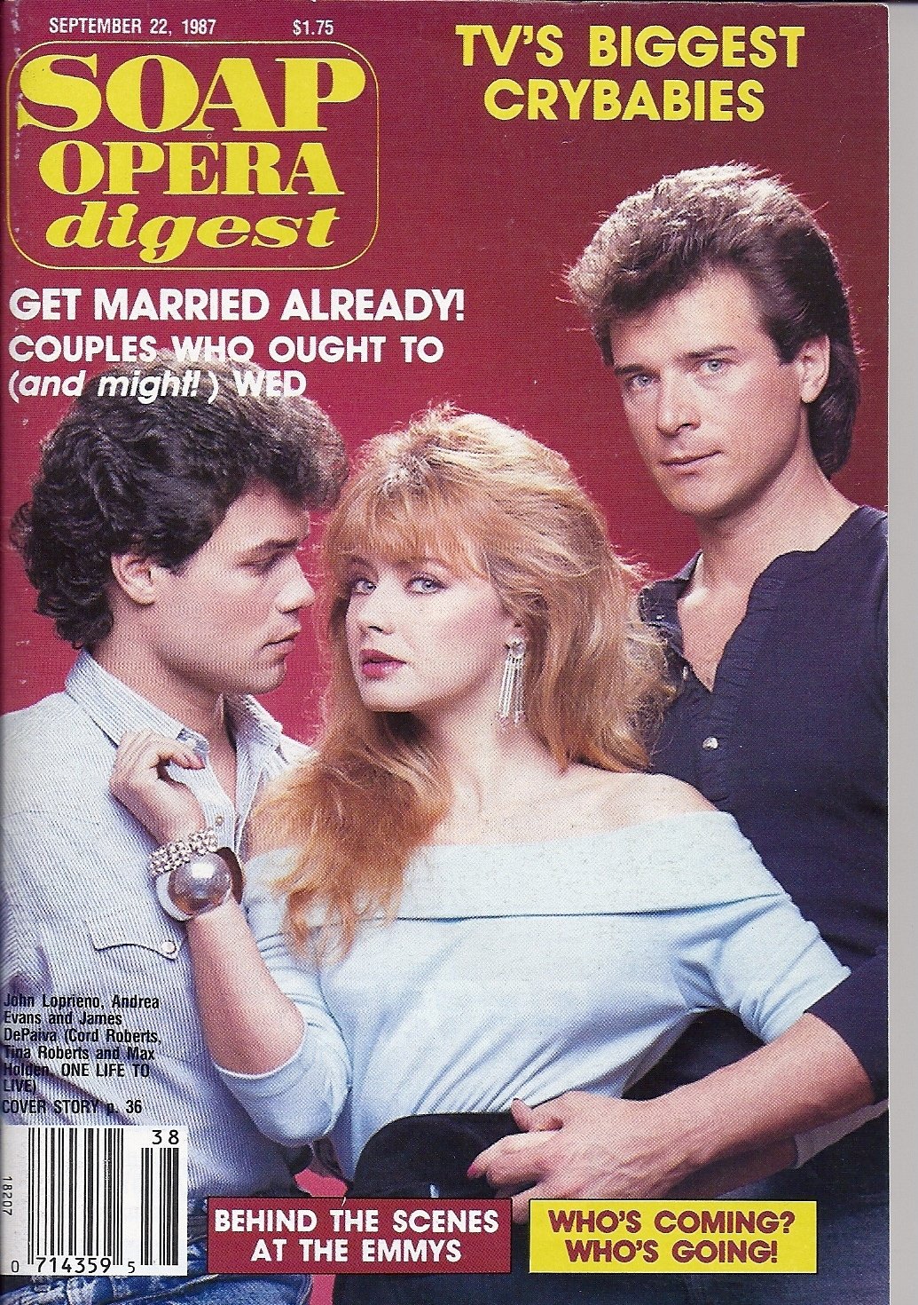 One Life to Live's James DePaiva, Andrea Evans, John Loprieno, Philece Sampler - September 22 ...