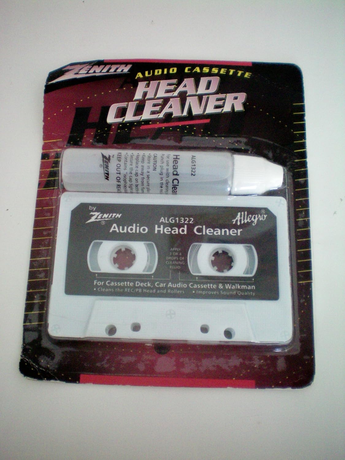 Amazon.com: Zenith Audio Cassette Head Cleaner - Cassette Tape and ...