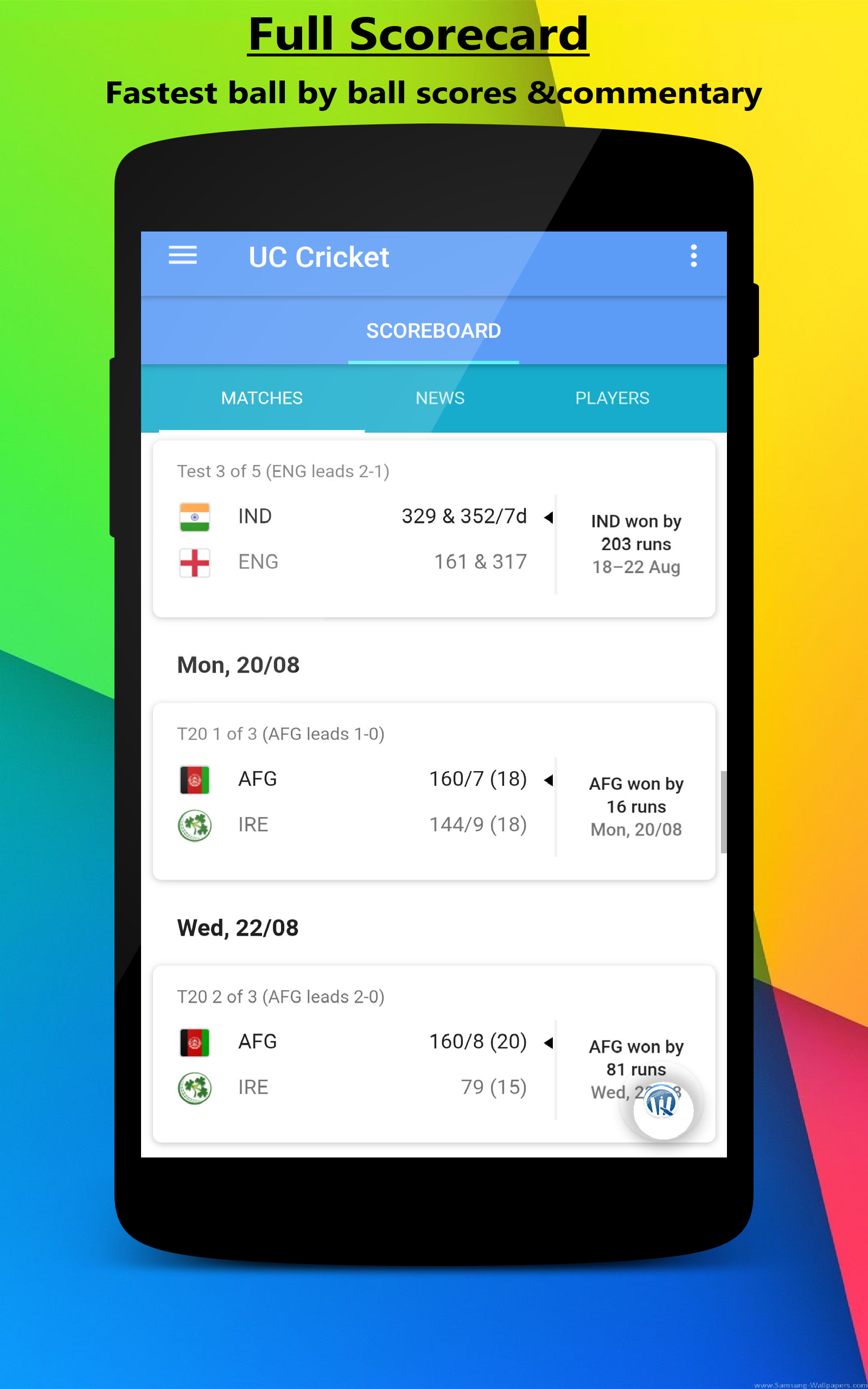 UC Cricket - Live Cricket Scores & News - App on Amazon Appstore