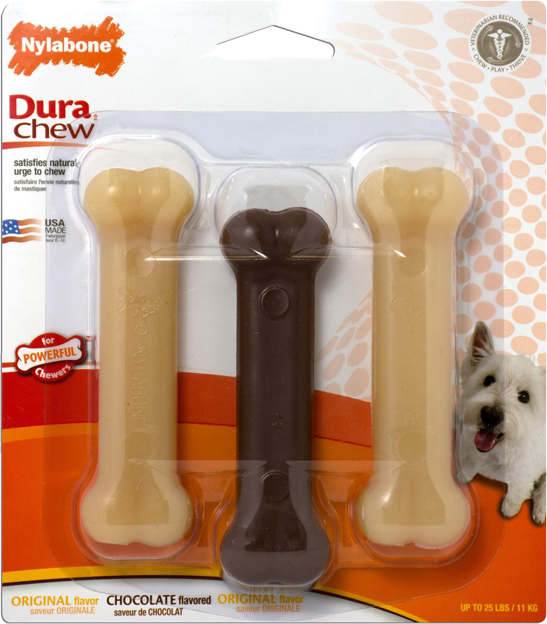 Pet Supplies : Pet Treat Bones : Nylabone Power Chew Variety Triple ...