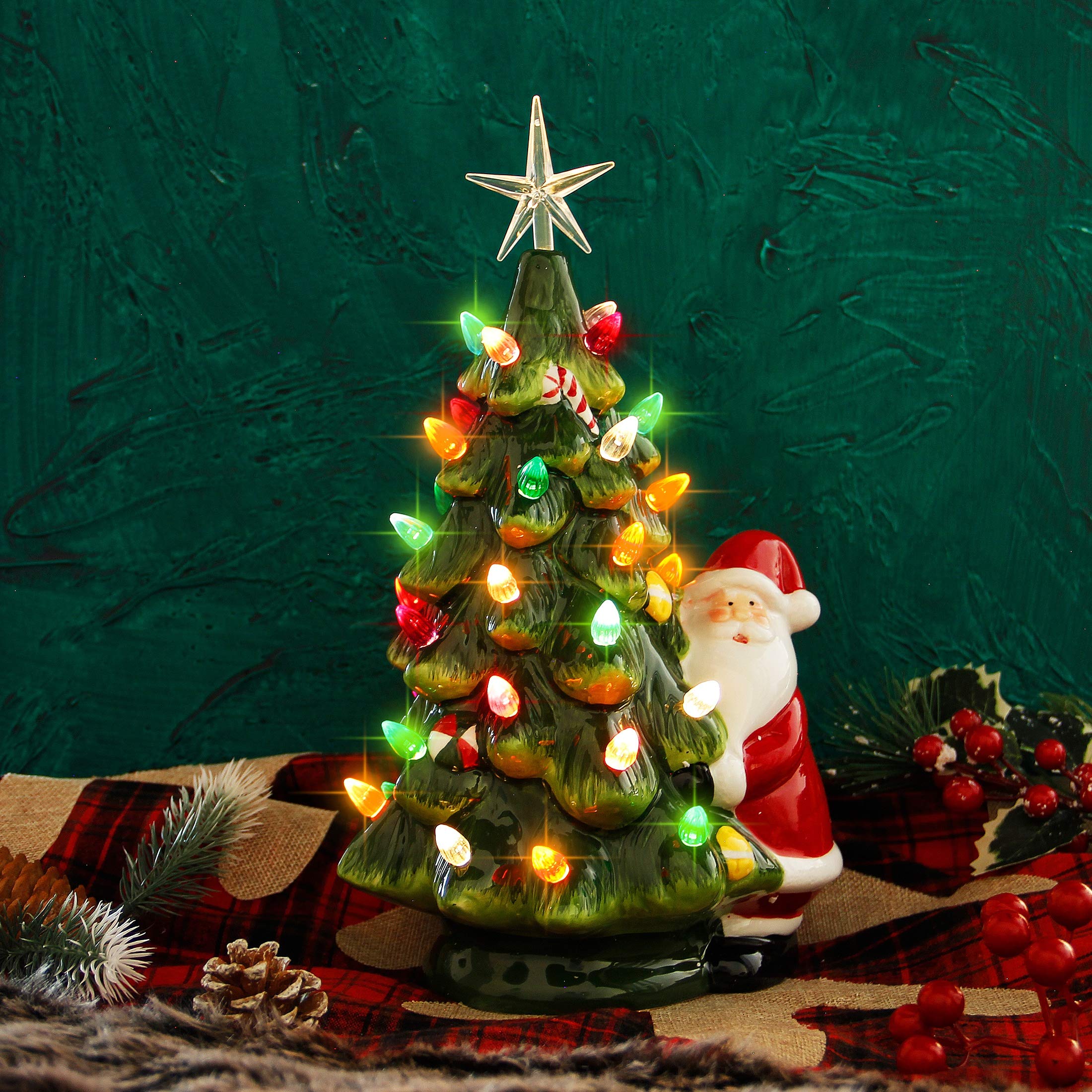 Lulu Home Ceramic Christmas Tree 13 Inch LED Light Up Ceramic Tabletop lulu-home-ceramic-christmas-tree-13-inch-led-light-up-ceramic-tabletop