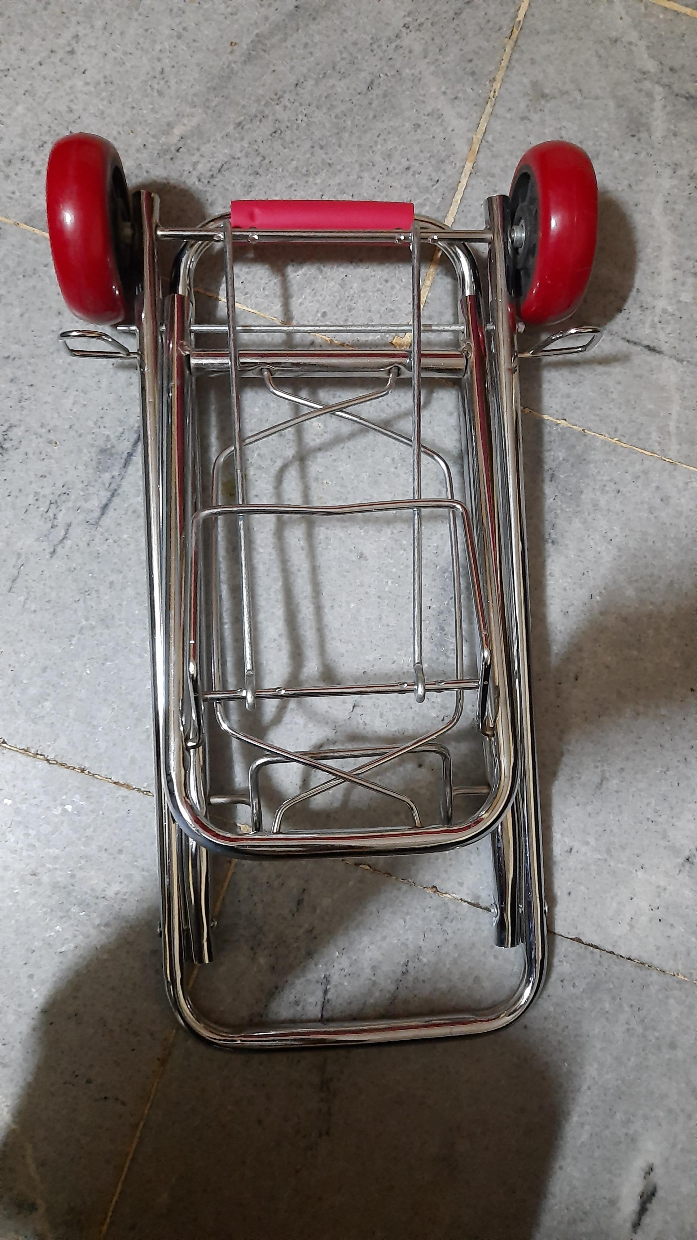 VDNSI Folding Stainless Steel Foldable Luggage Cart Trolley Traveling ...