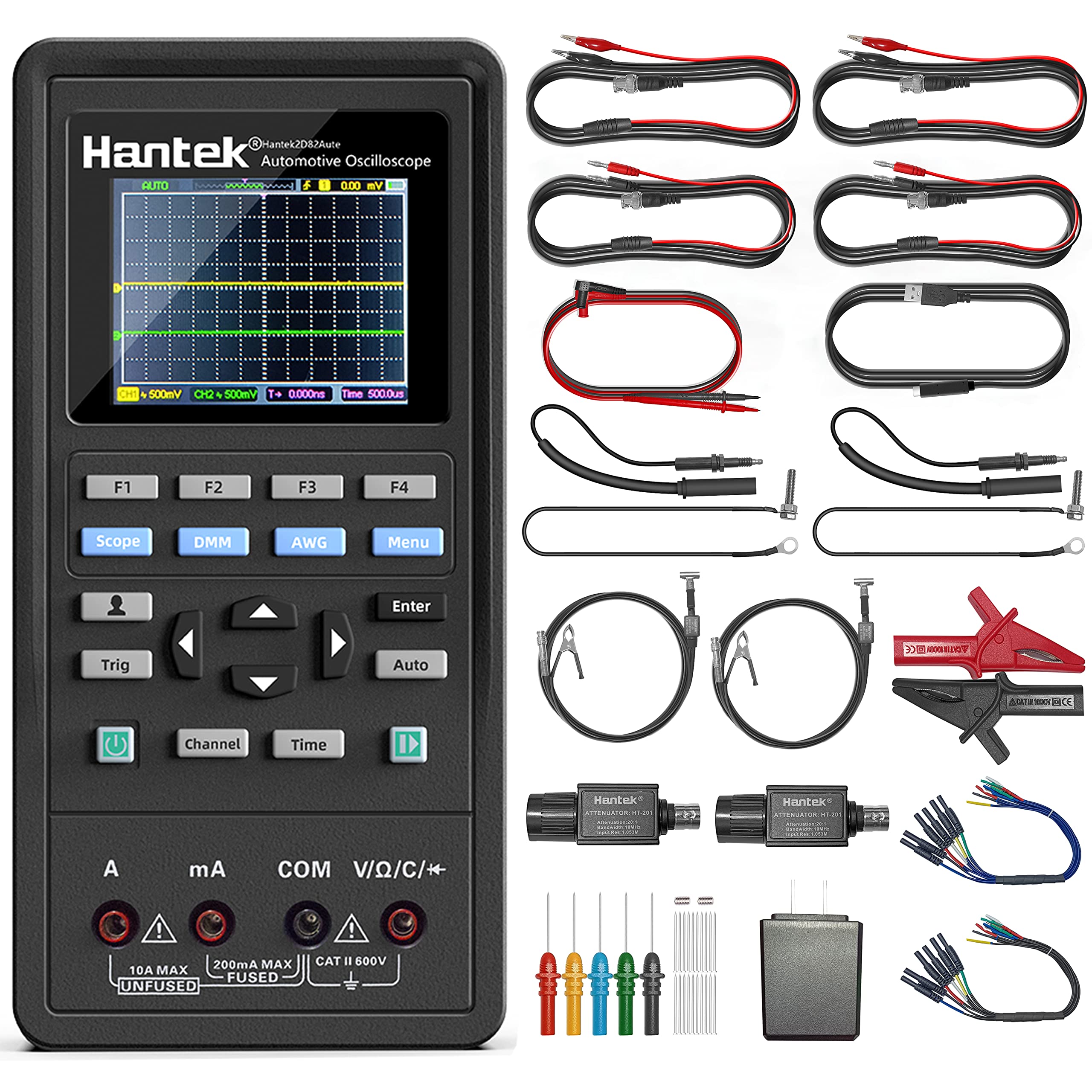 Snapklik.com : Hantek Professional Automotive Oscilloscope 2D82AUTO, 4 ...