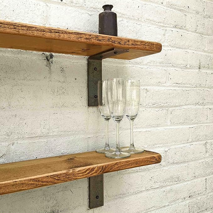 Ben Simpson Furniture Thin Non-Lipped Wooden Handmade Bracket Shelf ...