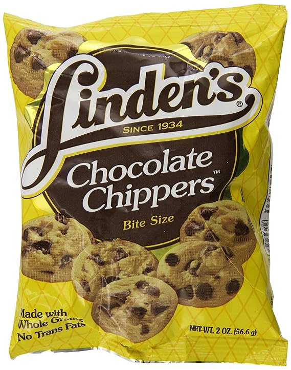 Amazon.com: Linden's Chocolate Chip Chippers Cookies Thirty-Six 2 Ounce ...