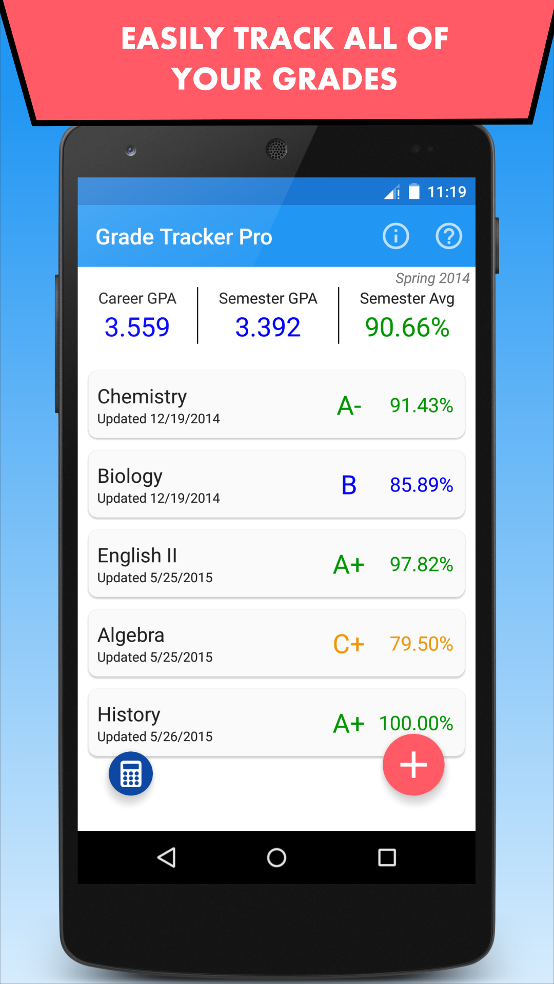 Grade Tracker Pro - App on Amazon Appstore