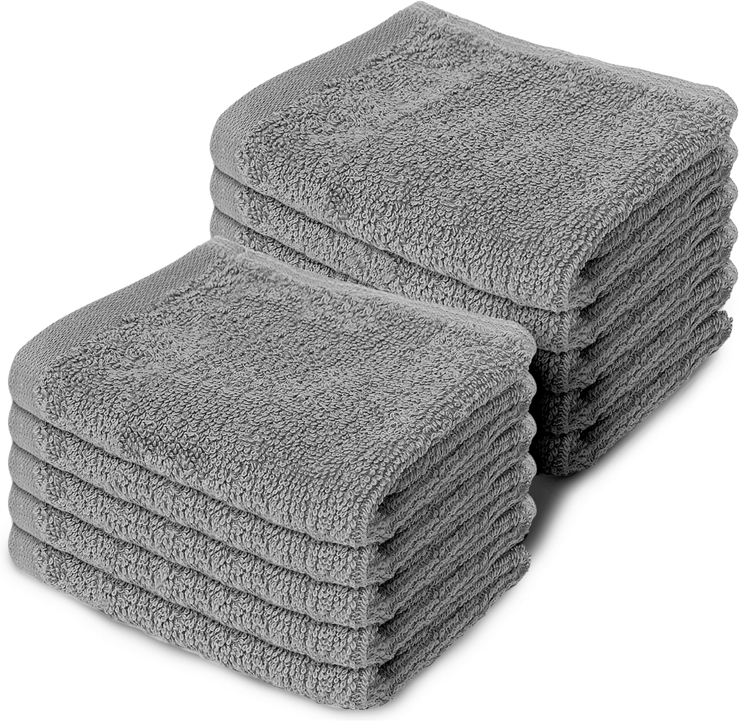 Craft Native 10 Pc Face Flannels Pack - 550 GSM 100% Egyptian Cotton ...