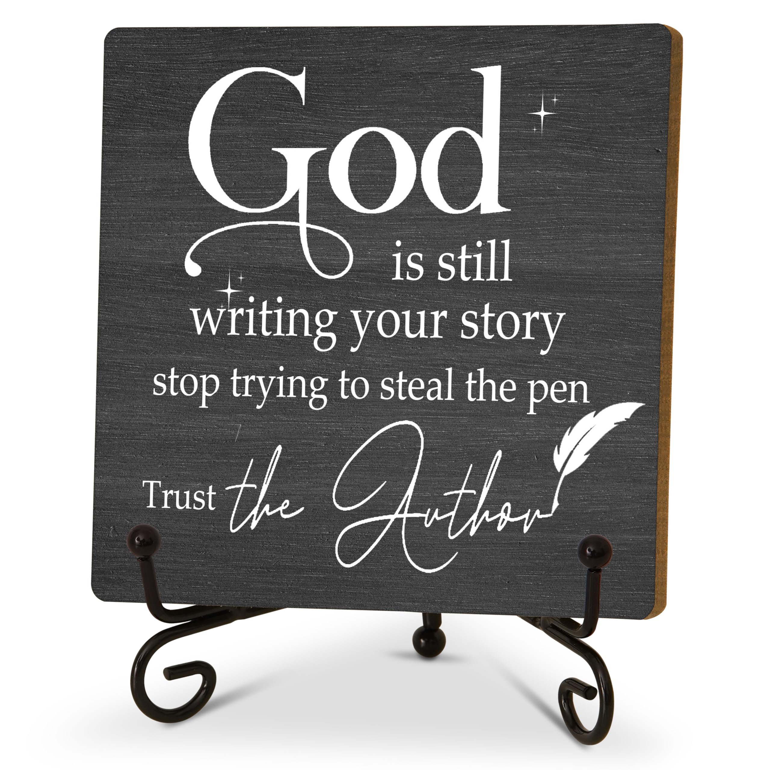 Amazon.com: Christian Desk Decor, God is Still Writing Your Story Sign ...