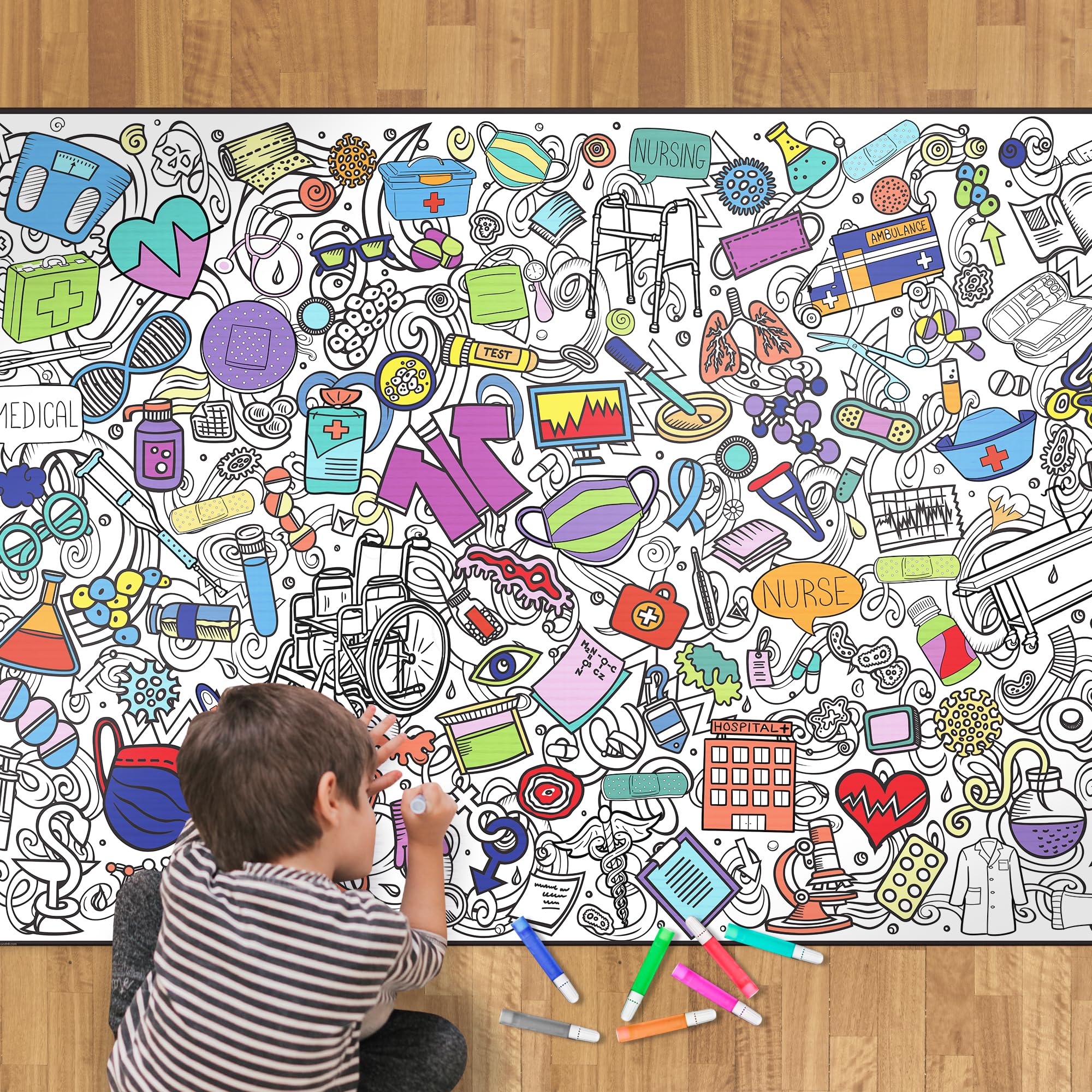 Amazon.com: Giant Coloring Poster - Premium Jumbo Coloring Sheets for ...