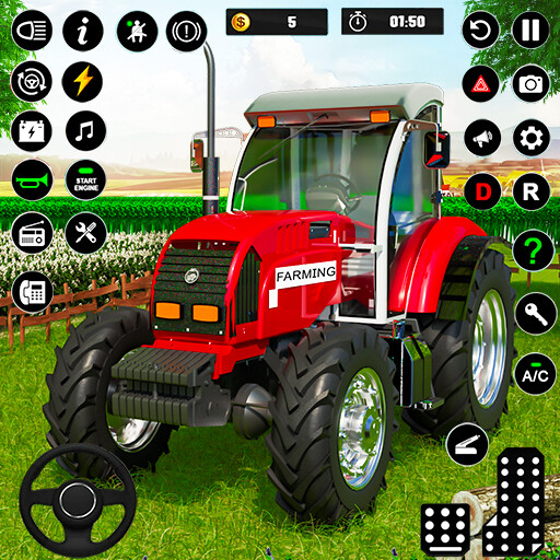 Real Tractor Farming Virtual Modern Tractor Simulator - Village Tractor ...