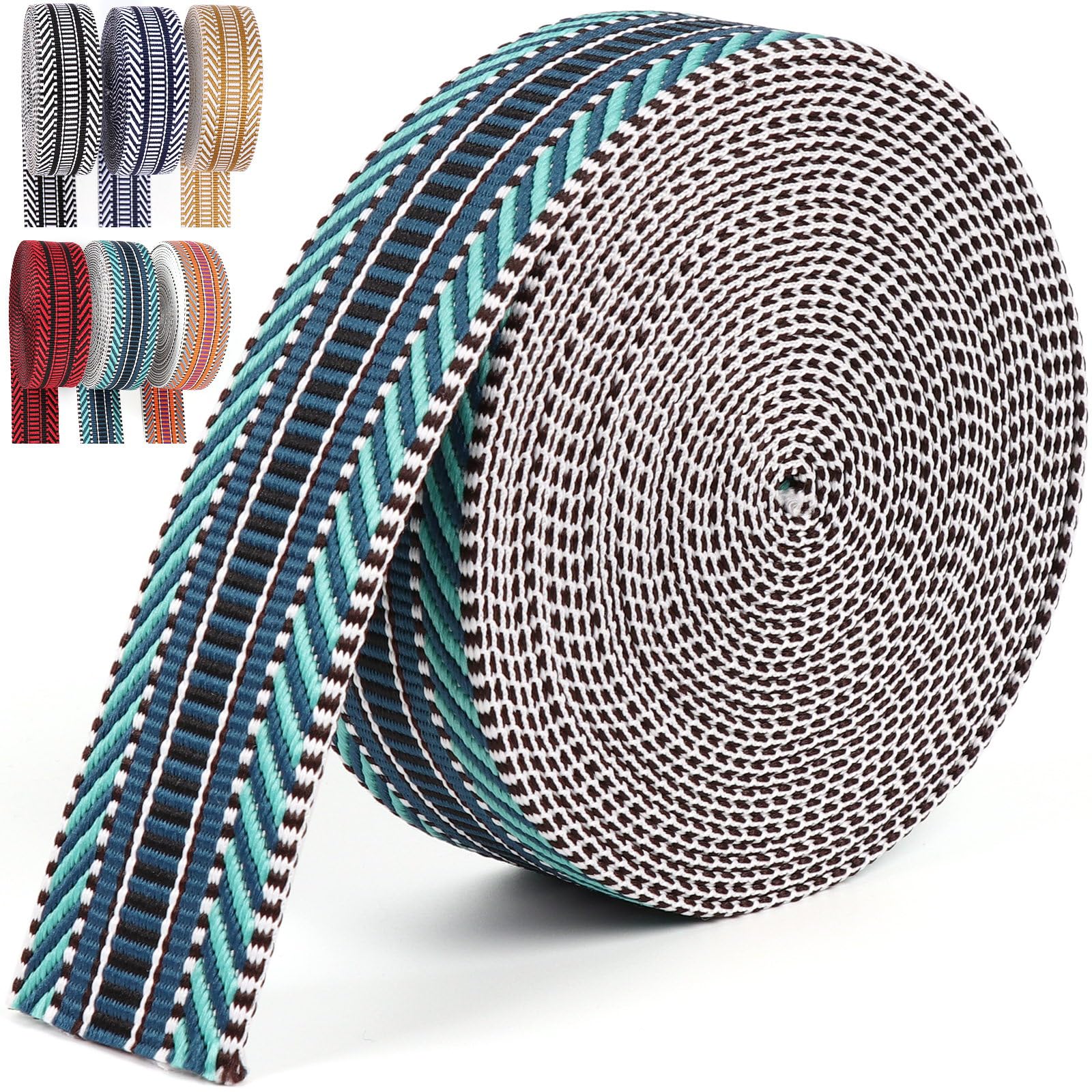 Amazon.com: PECMER Nylon Webbing Ribbon 1.5 inch Striped Webbing ...