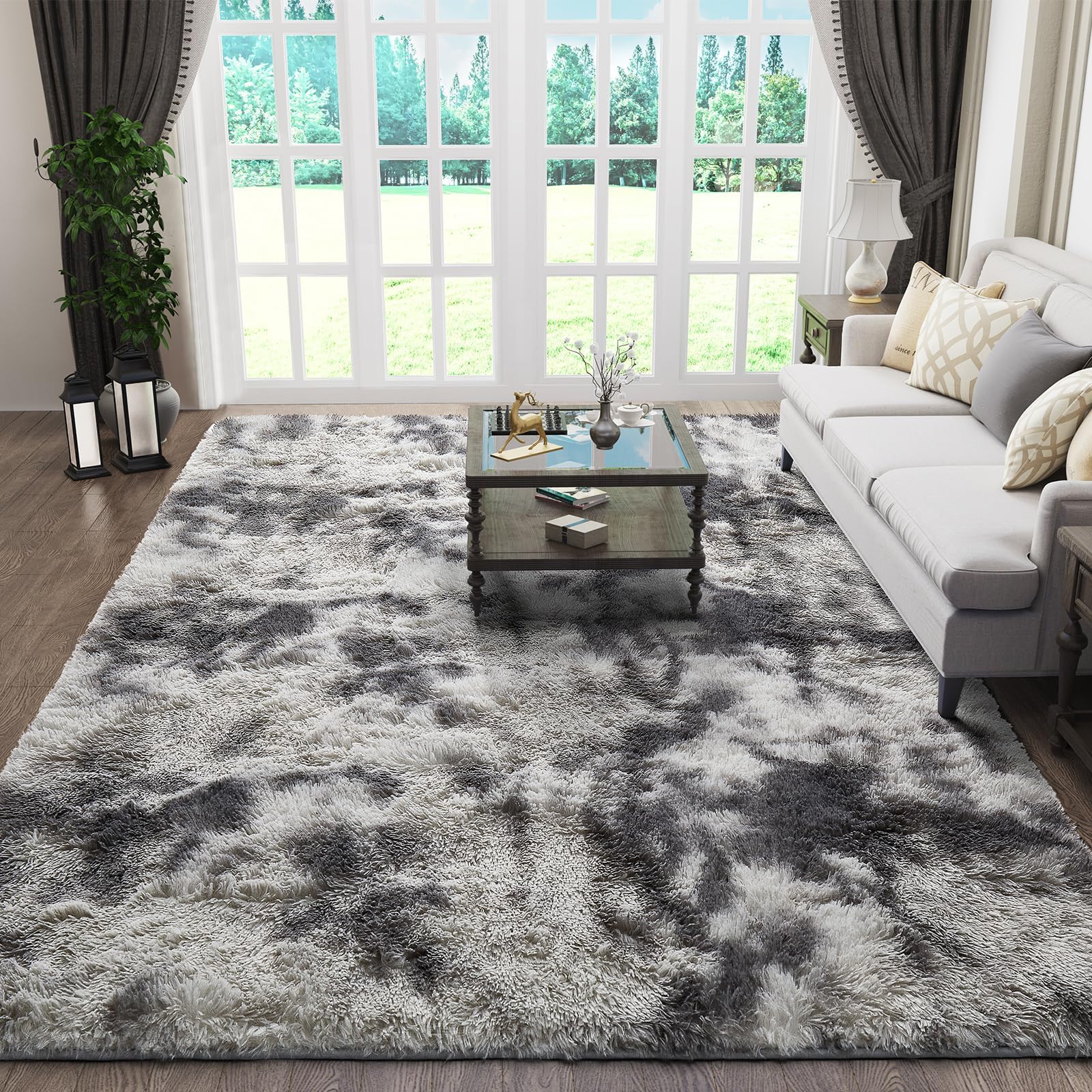 Amazon.com: YOBATH Fluffy Shag Area Rugs 5x7 for Living Room Bedroom ...