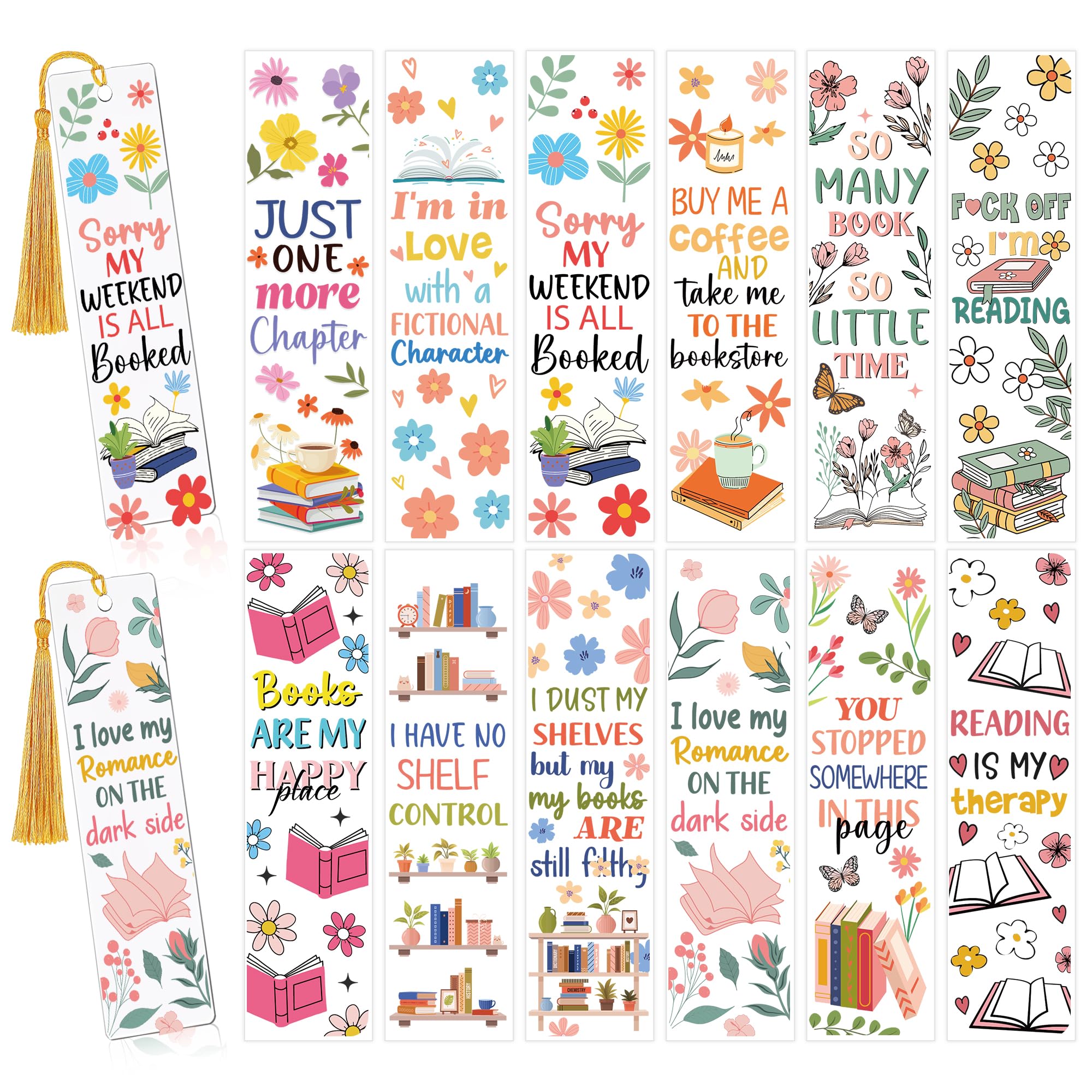 Amazon.com : UV DTF Bookmark Wraps - 24 Sheets Book Acrylic Bookmark ...