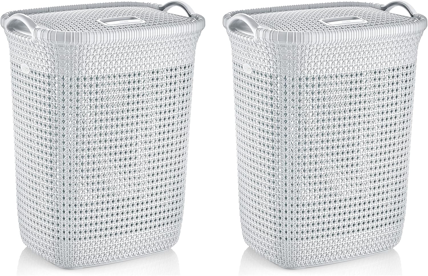 Amazon.com: UNIWARE 65 Liter Knit Design Clothes Hamper Laundry Basket ...