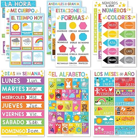 Amazon.com : Long Bridge Publishing Spanish Language School Poster ...
