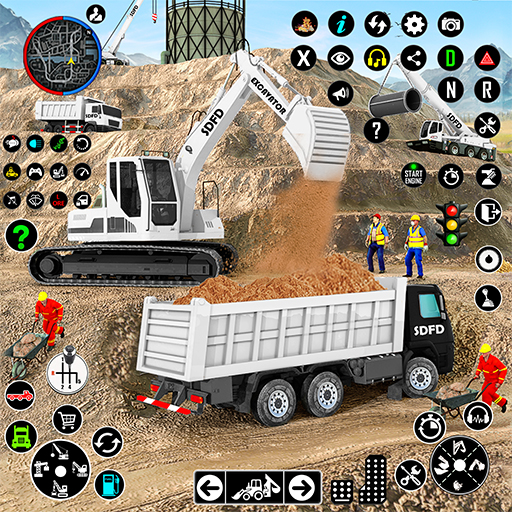 Real Heavy Excavator Simulator: Road Crane Excavator Games: Excavator ...