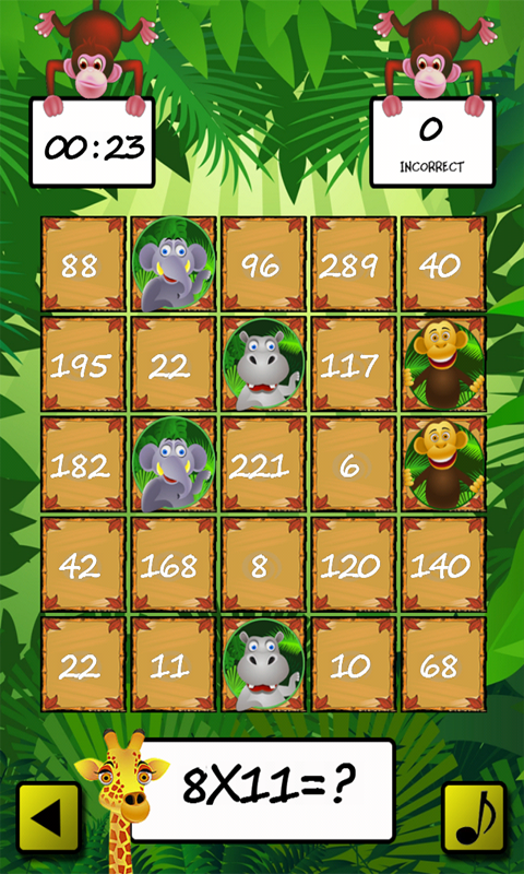 Jungle Math Bingo - App on Amazon Appstore