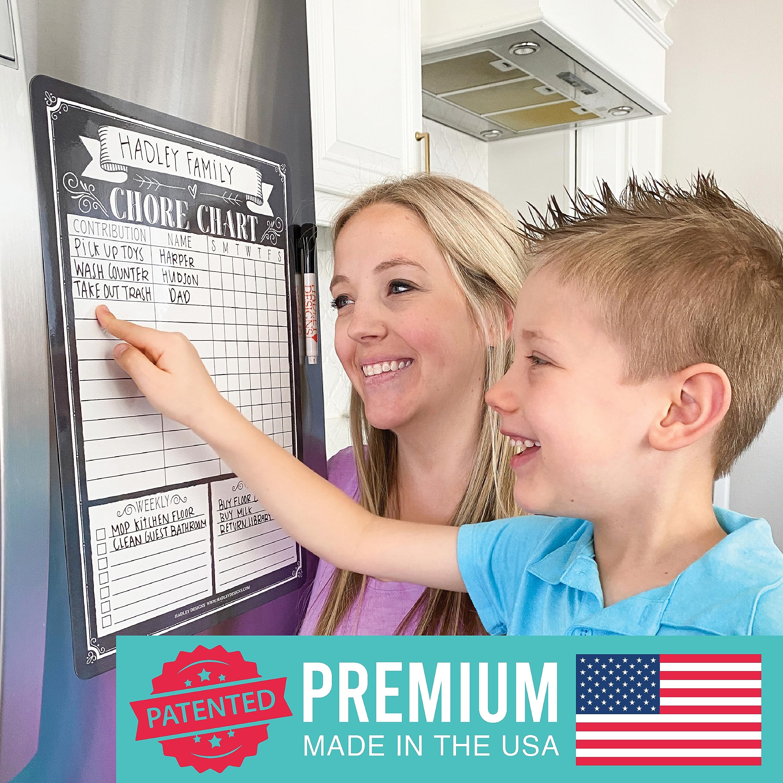 Snapklik.com : Rustic Chalkboard Family Chore Chart For Adults ...