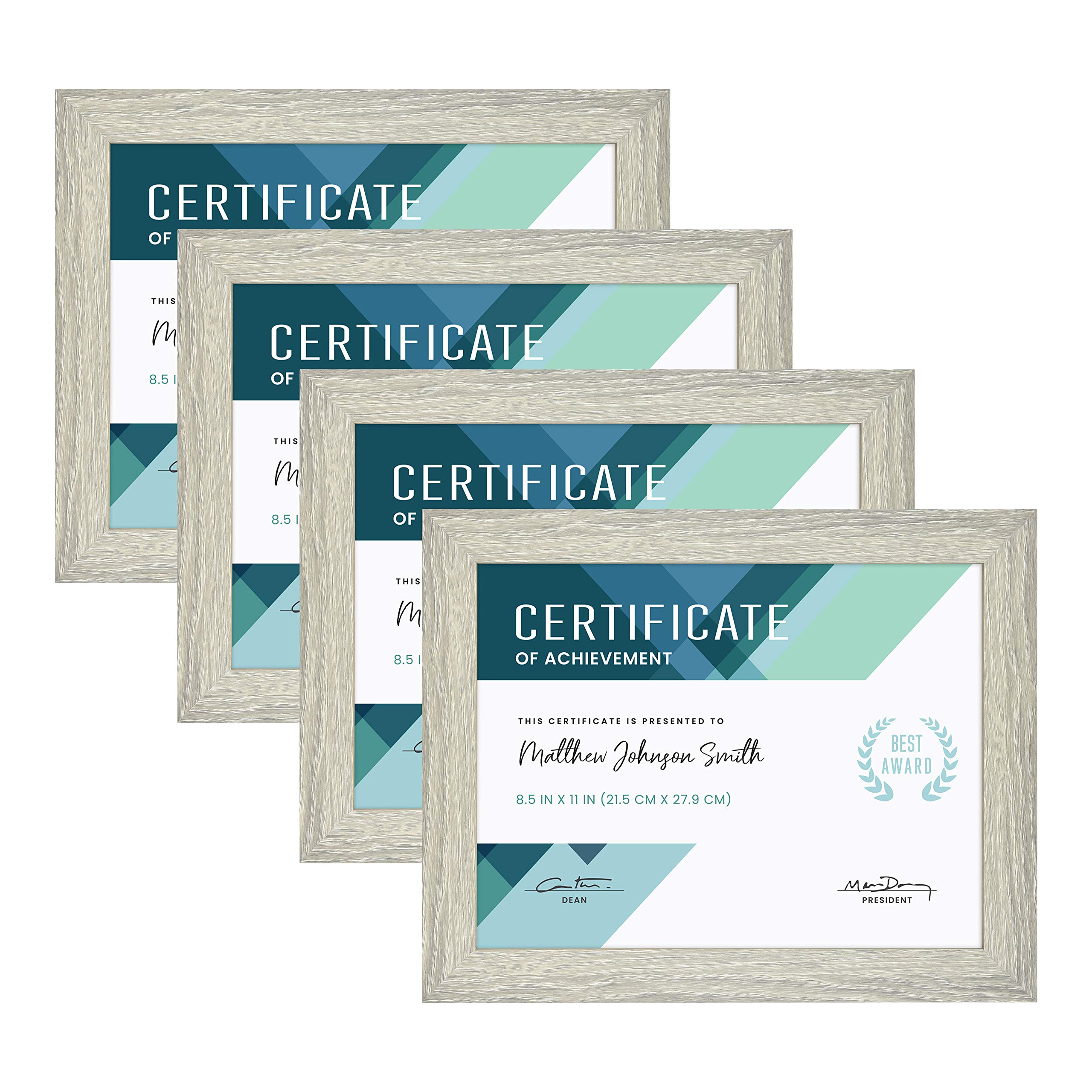 Snapklik.com : Gallery Document Frame Set, Certificate Frames Fit 8.5 X ...