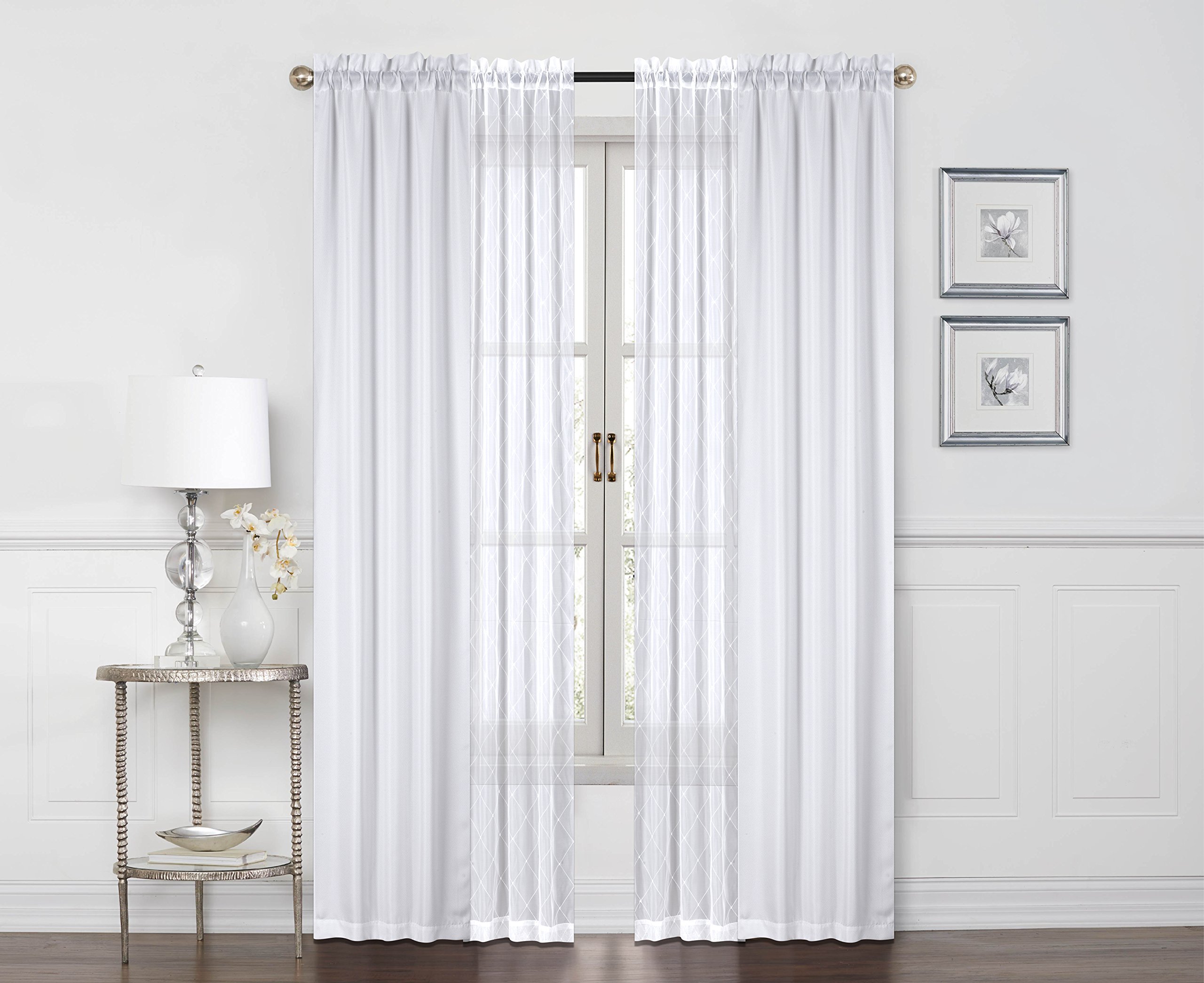 Amazon.com: Casa 4 Piece Window Set - 2 Texture Panels And 2 ...