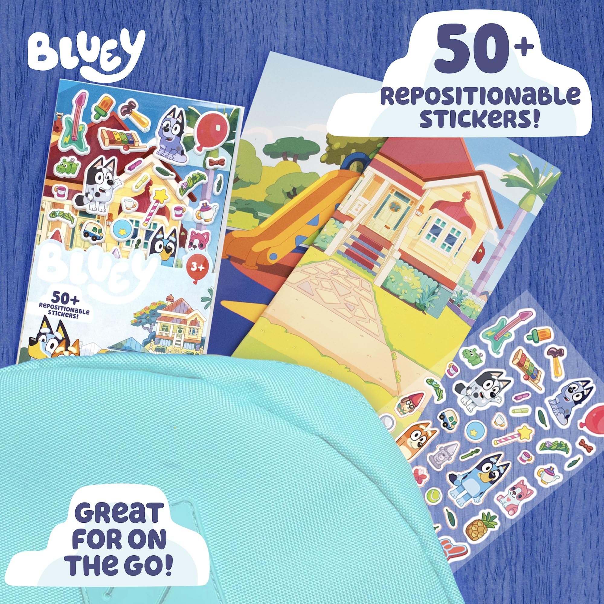 Snapklik.com : Bluey Mini Sticker Playset, 6-Pack, 45 Reusable Puffy ...